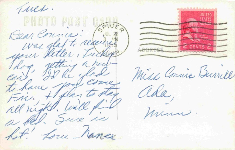 A View Of The Dock & Boats, Monona Point, Spicer, Minnesota MN RPPC ...