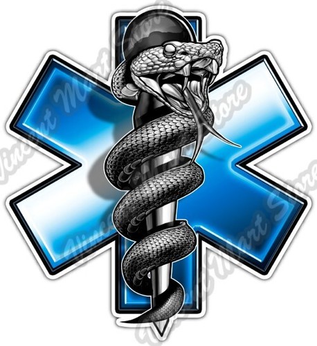 EMS Snake Medical Paramedic Ambulance Nurse Car Bumper Vinyl Sticker ...