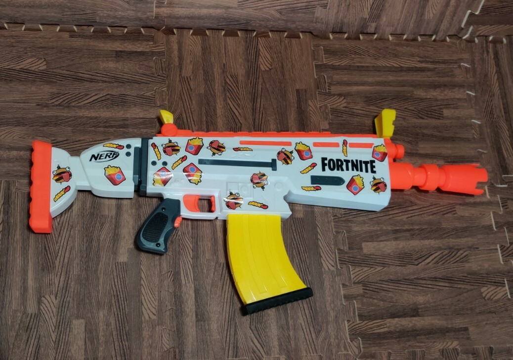 Nerf Gun Fortnite Ar-Durrr Burger Blaster Motorized. Working EUC Rare ...