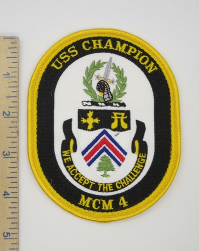 USS CHAMPION MCM-4 US NAVY SHIP PATCH Vintage Original | eBay
