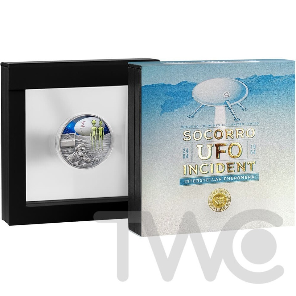 Socorro UFO Incident Interstellar Phenomena 62.2G Silver Coin CFA ...