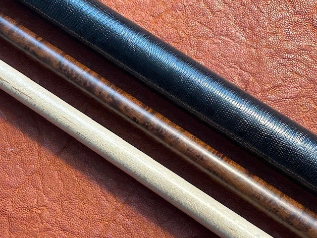Gold Rush Custom Pool Cue by Kevin McClain W/2 Shafts. Leather Wrap. | eBay