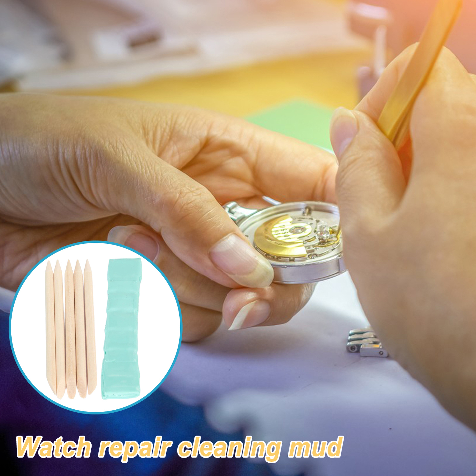 Watchmakers Movement Cleaning clay Removes Oil Pick Up Parts Jewels ...