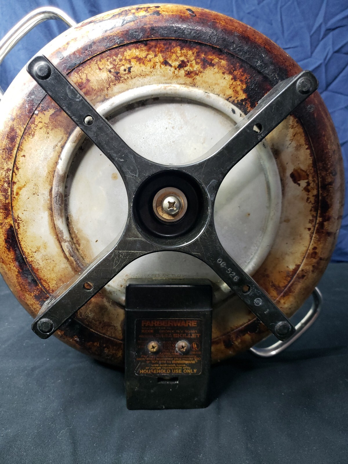 Vintage Farberware Model 344A Electric Stainless Skillet Fry Pan 12" W ...