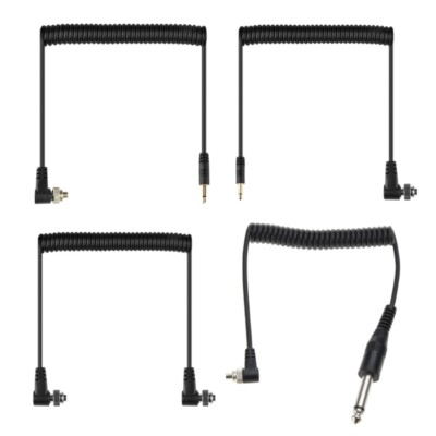 Camera Flash Sync Cable, Extended Coiled Wire with Screw Lock for Flash ...