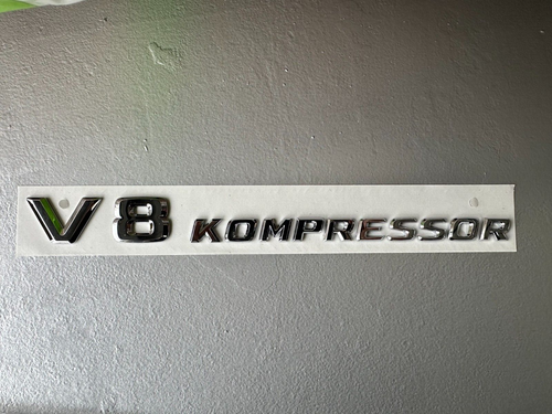 Genuine Mercedes Benz AMG " V8 KOMPRESSOR " Logo Emblem Badge Sticker ...