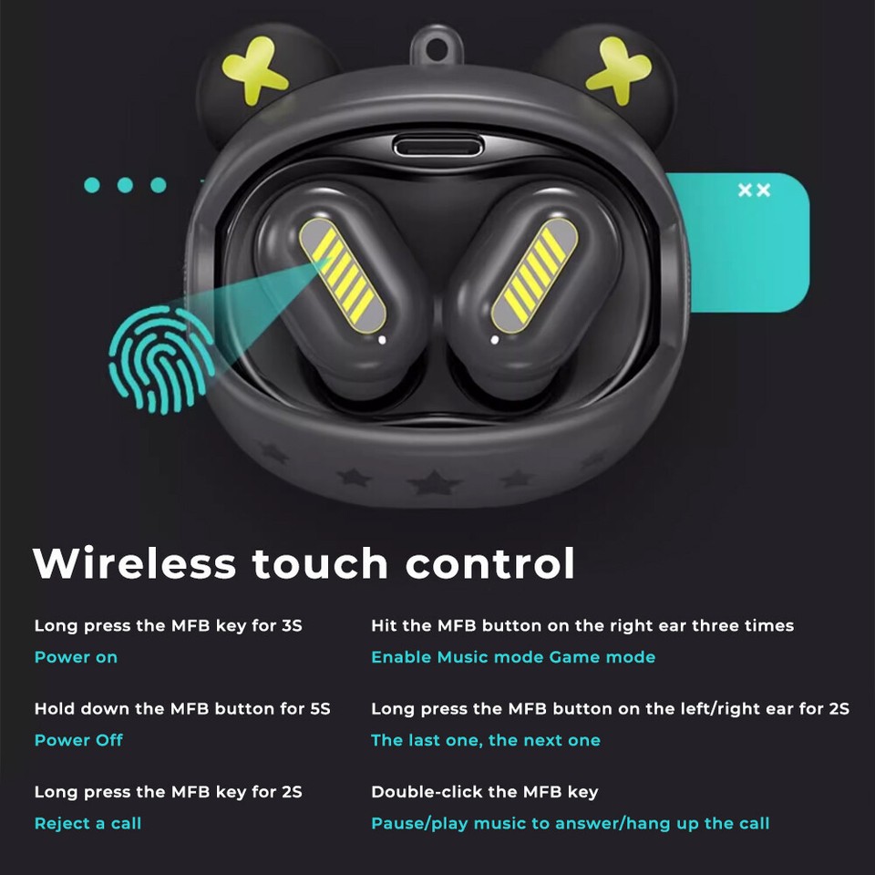 ONIKUMA T20 Bluetooth Earphones Wireless In Ear Gaming Bluetooth ...