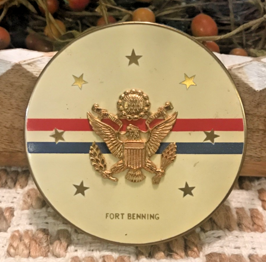 Vintage Military Fort Benning Henriette Face Powder Compact WWII 1940s ...