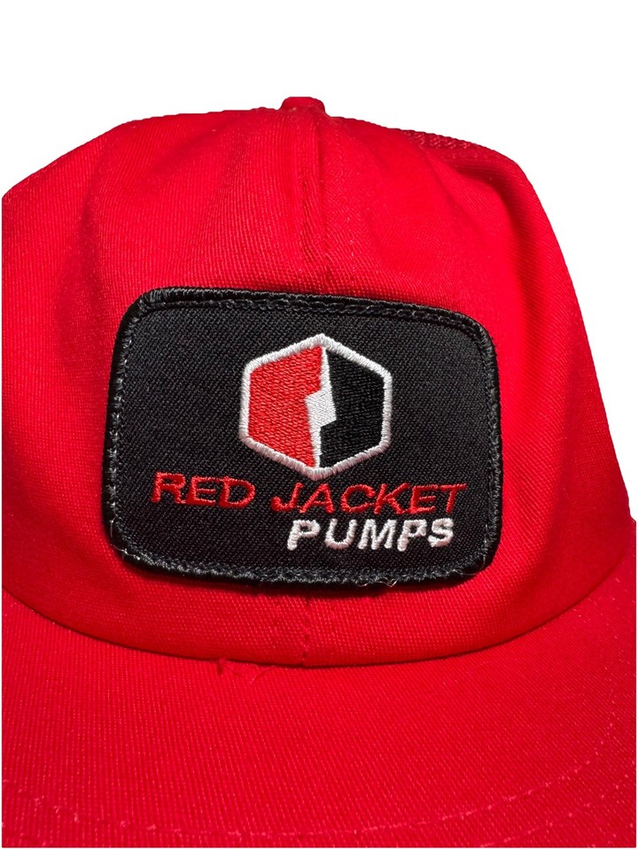 Vintage Red Jacket Pumps Red Mesh Snapback Trucker Hat Cap K Products ...