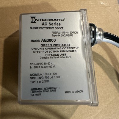 Intermatic AG3000 120/240 VAC Universal HVAC Surge Protective Device ...