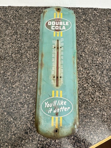 Vintage Drink Double Cola Wall Thermometer 1950s | eBay