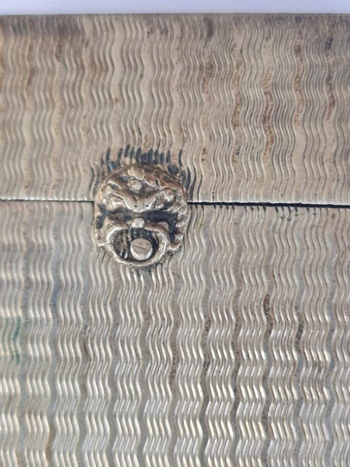Vintage 800 Silver Cigarette Case – Guilloché Design with Ornamental ...