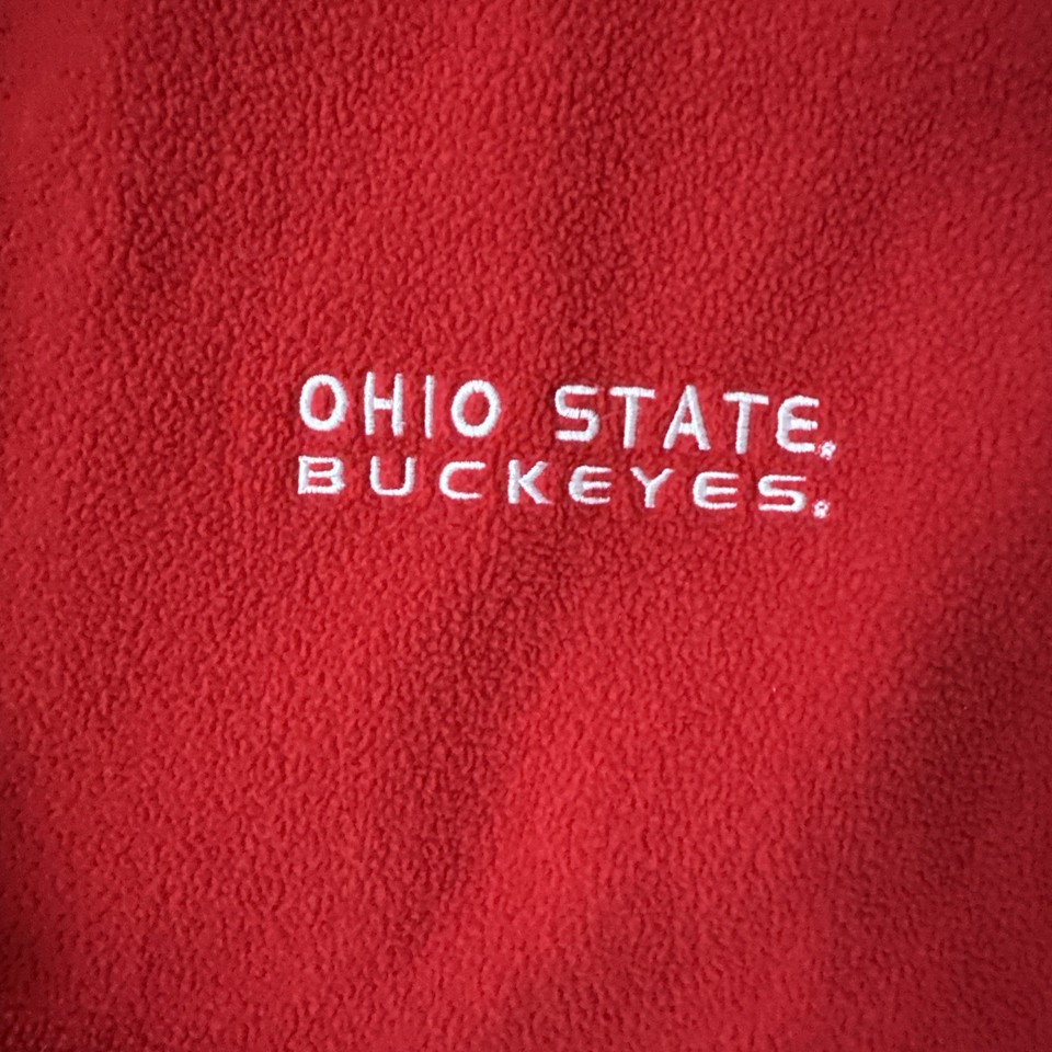 Red Fleece Pullover Ohio State Buckeyes Size XL Excellent Condition ...