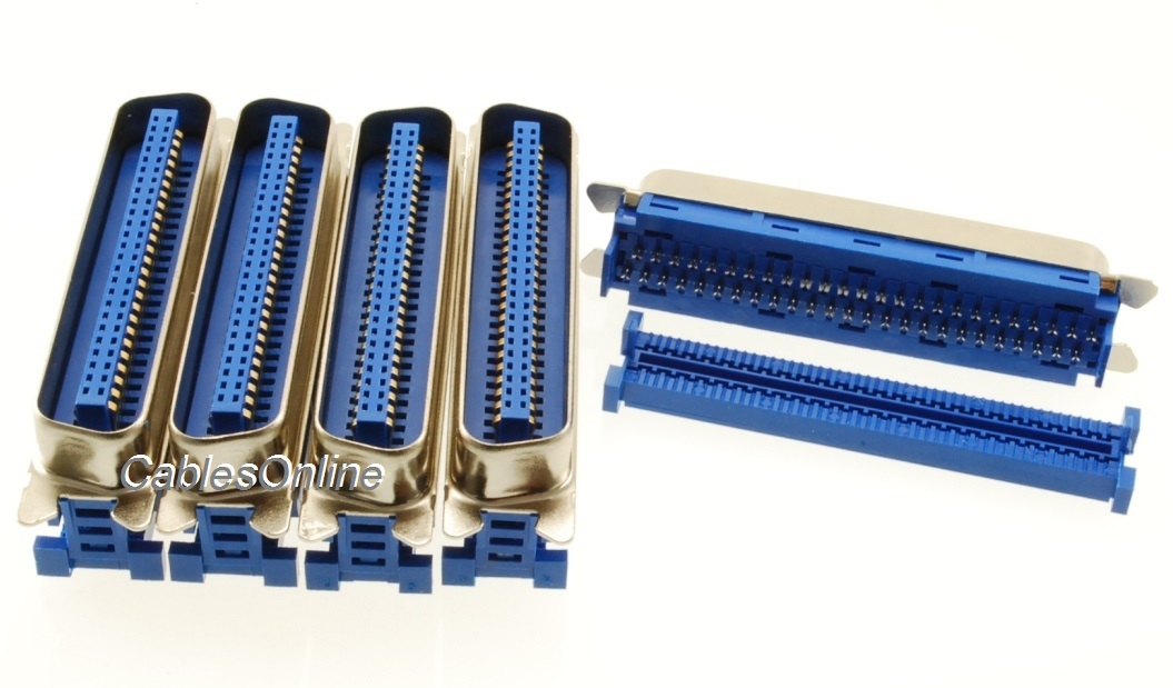 5-Pack Centronics 50-Pin IDC Type Male CN50 Crimp Connector for Ribbon ...