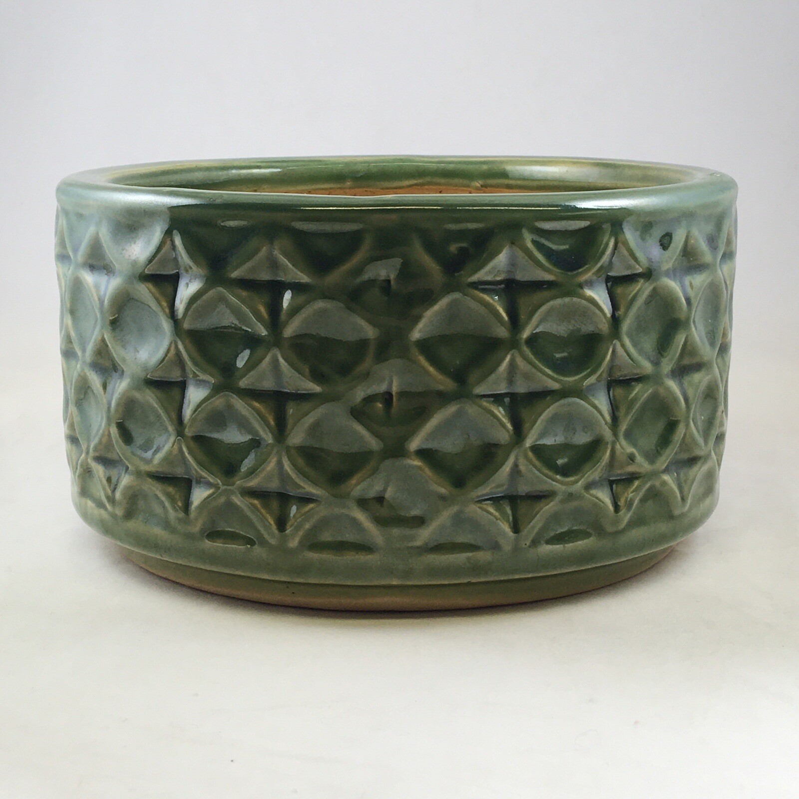 Brutalist Style Green Yellow Ware Planter Vietnamese Pottery Made in ...