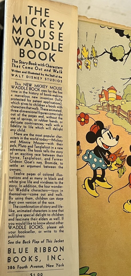 1934 Vintage Original Mickey Mouse Waddle Book Rare Early Disney | eBay