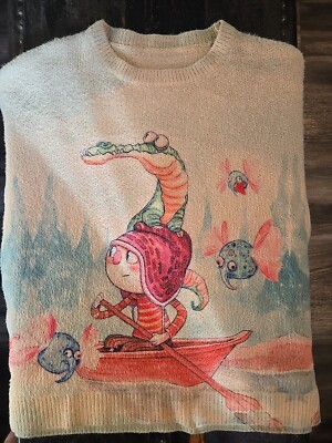 Women's Oversized Sweater, 2XL, Cute Cartoon Characters, NWOT, SEE PICS ...