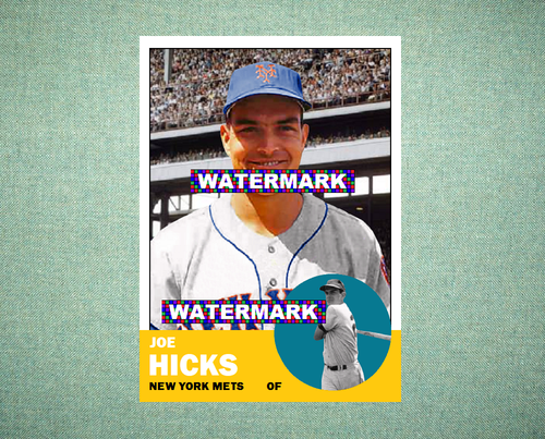 Joe Hicks New York Mets 1963 Style Custom Baseball Art Card | eBay