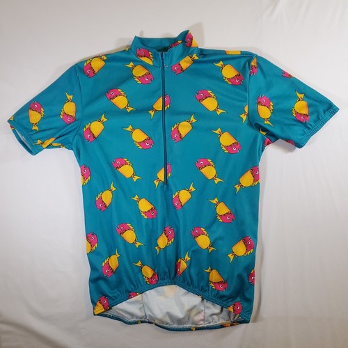 Urbanek Turquoise Fish Piranha Tacos - Men's L 1/2 Zip Cycling Jersey ...