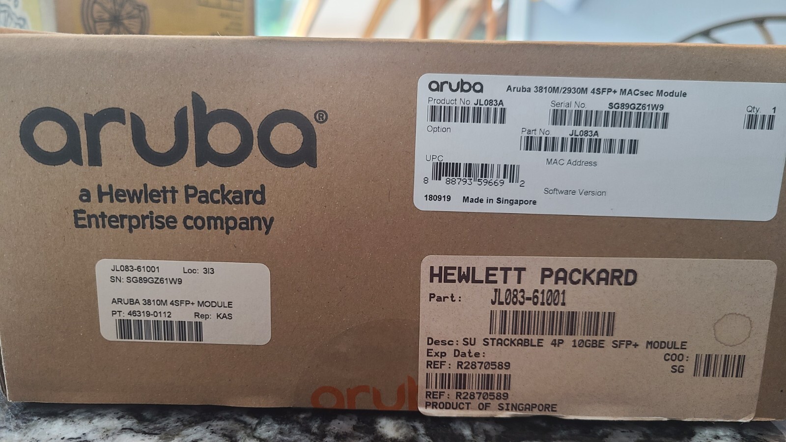 HP JL083A ARUBA 3810M 4SFP+ MODULE - JL083-61001 | eBay