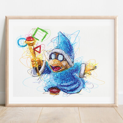 Magic Koopa Ballpoint Pen Print, Super Mario Art Poster | eBay