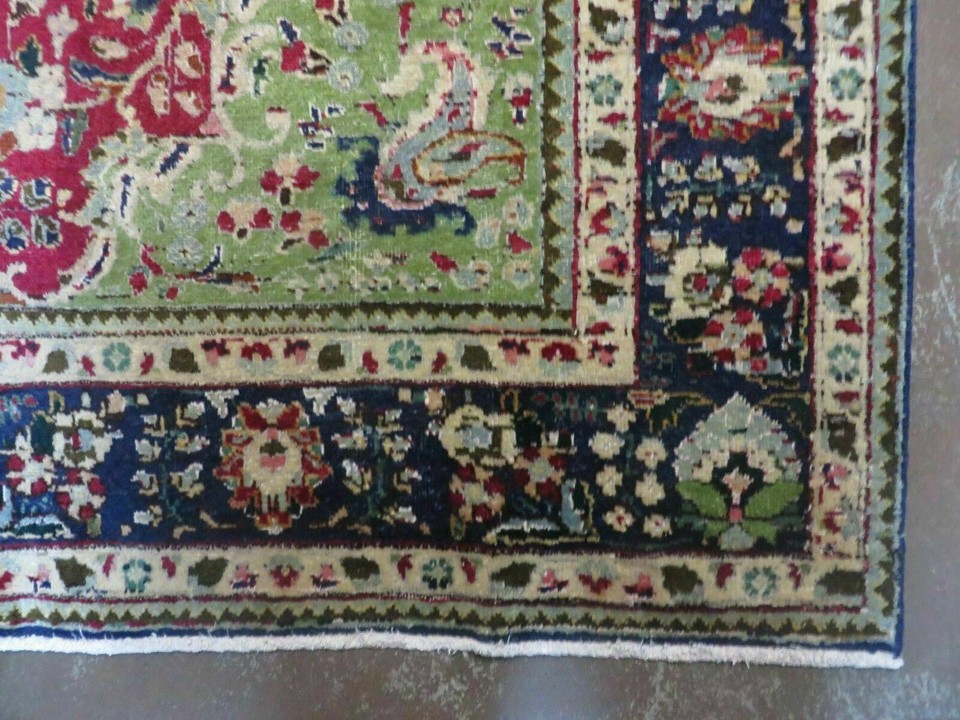 Oriental Rug 7x10, Red Blue and Green Rug Allover Floral Medallion ...