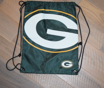 NFL Green Bay Packers Cinch Back Pack Sack Drawstring Bag Tote Backpack ...