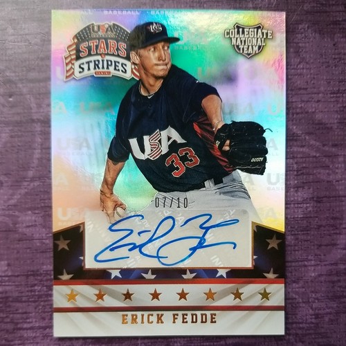 2015 Stars & Stripes Erick Fedde Auto Gold | eBay