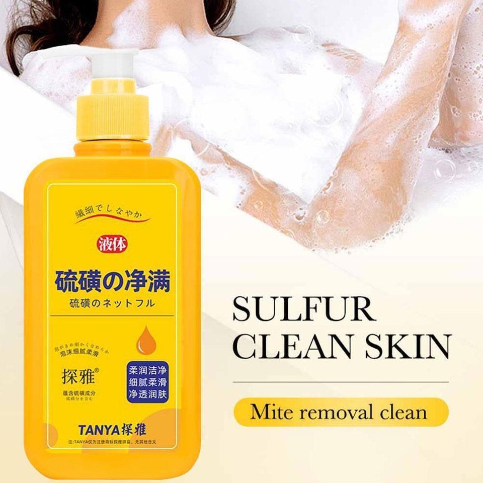 Sulfur mite removal shower gel liquid shower gel antibacterial W4I5 ...