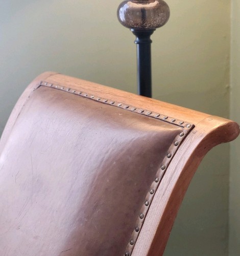 Vintage British Colonial Plantation Authentic Leather Campenchne Chair ...