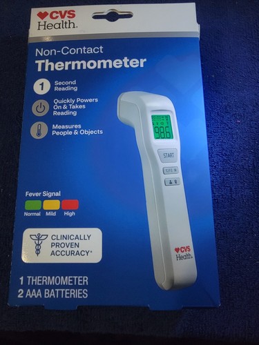 CVS Health Sealed in Package Infrared Non-Contact Thermometer 12 Memory ...