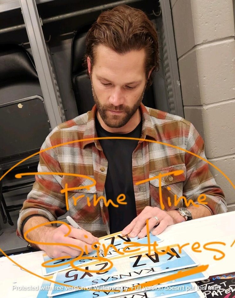 JARED PADALECKI SIGNED SUPERNATURAL LICENSE PLATE AUTHENTIC AUTOGRAPH ...