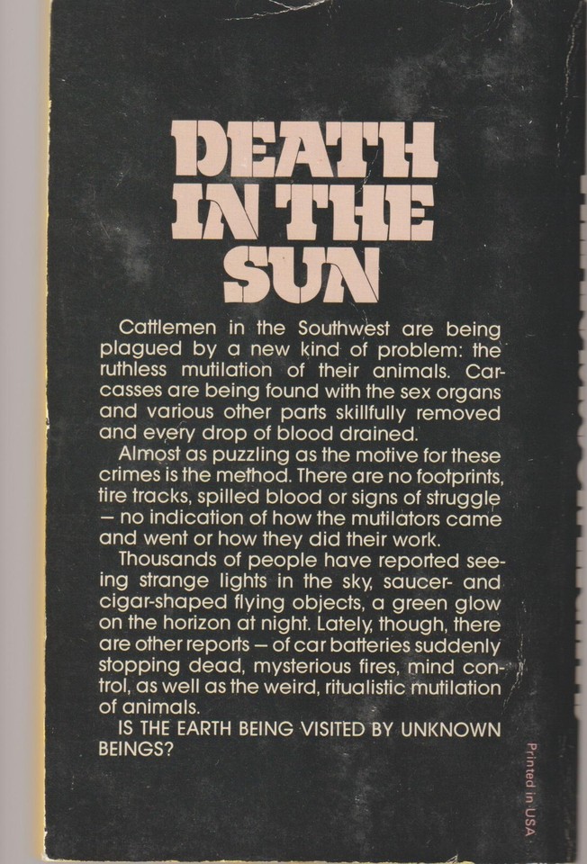 The Lubbock Lights Award 1977 David R Wheeler Animal Mutilation UFO UAP ...