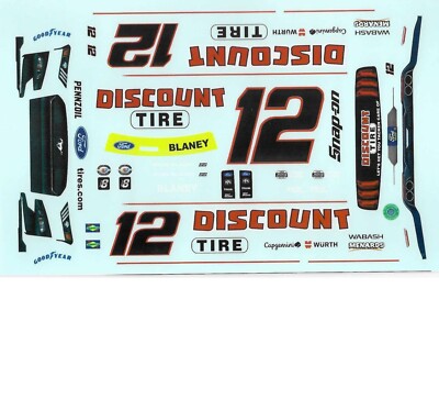 Winscals #12 Discount Tire 2023 Ryan Blaney Nascar waterslide decal | eBay