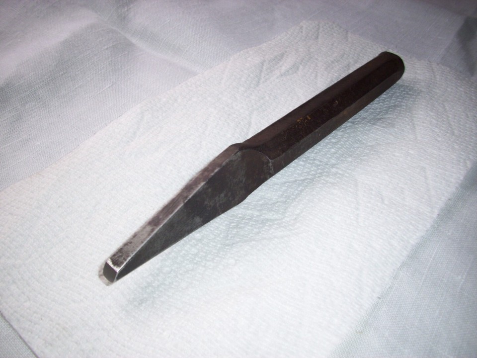 Vintage 8-1/2" Cape Chisel, cold steel, 3/4" dia, sharpened, ready for ...