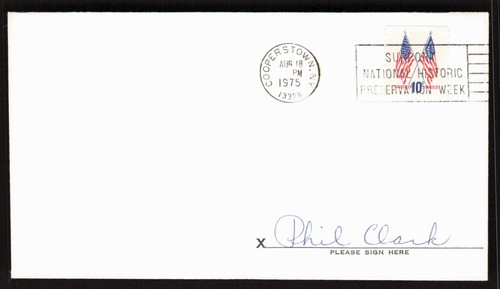 Phil Clark Signed Baseball Postal Envelope St. Louis Cardinals ...