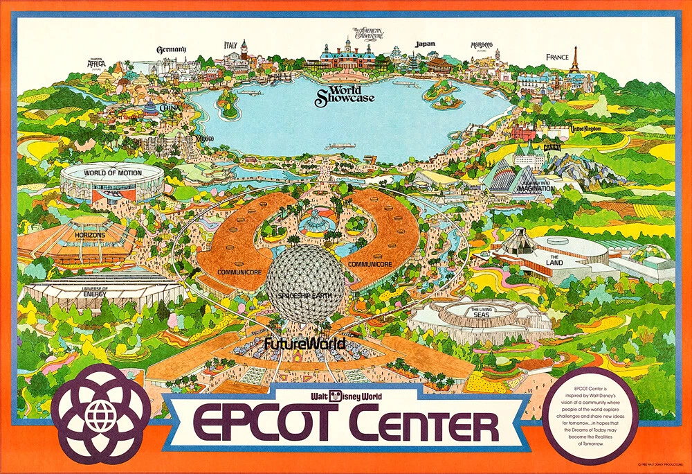 Walt Disney World Epcot Map