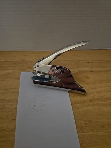 Vintage Ideal Model M Seal Embosser Stamp Notary Public R. B. Baxter ...