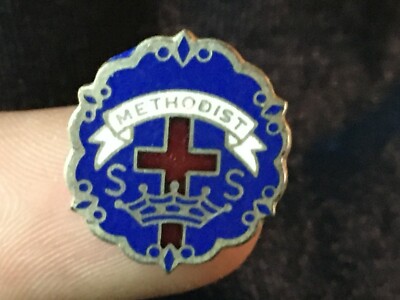 RARE Signed Robbins Co Attleboro Vintage Methodist SS Navy Enamel ...