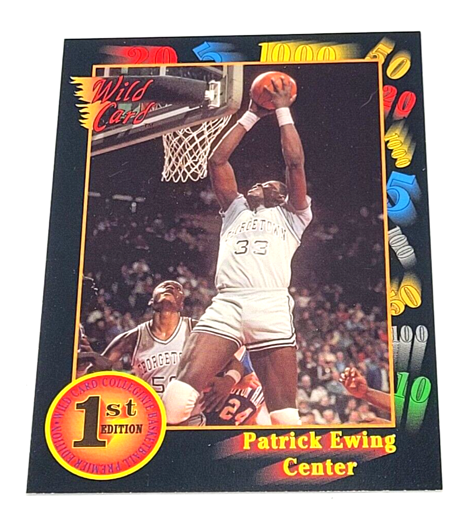 1992 Wild Card Collegiate Basketball Patrick Ewing Georgetown Hoyas #15 ...