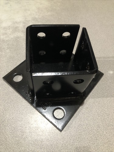 4x4 POST BASE Heavy 1/4” Steel Black Power Coated | eBay
