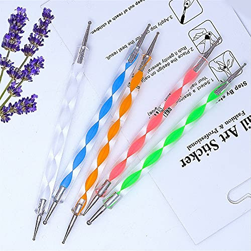 20pcs Nail Art Design Tools, 15pcs Nail Art Brushes Kit with 5pcs Nail ...