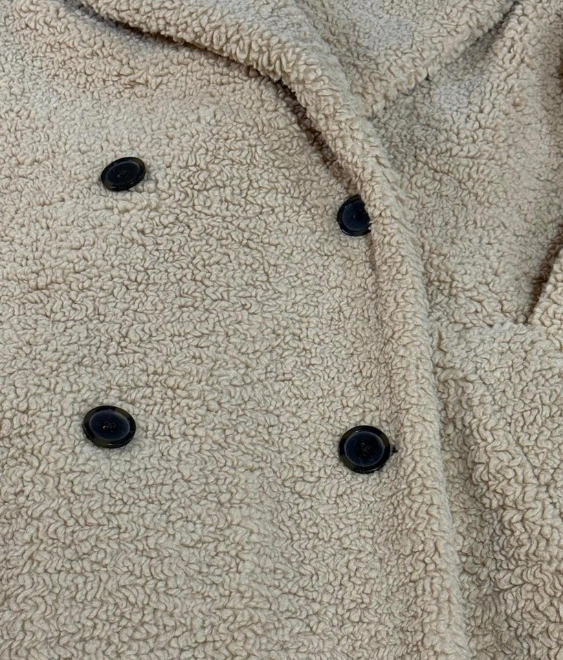 Ladies Fat Face Talia Teddy Beige Coat Winter UK 12 | eBay UK