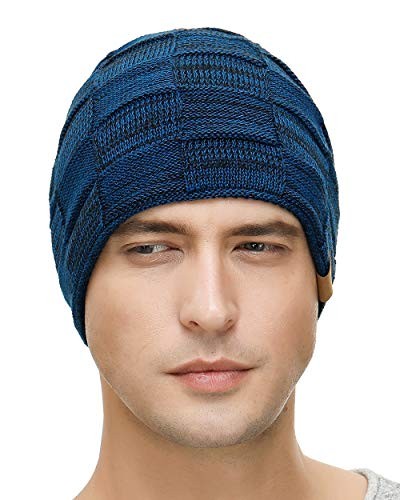 2 Packs Slouchy Beanie for Men Winter Hats for Guys Cool Beanies Black ...