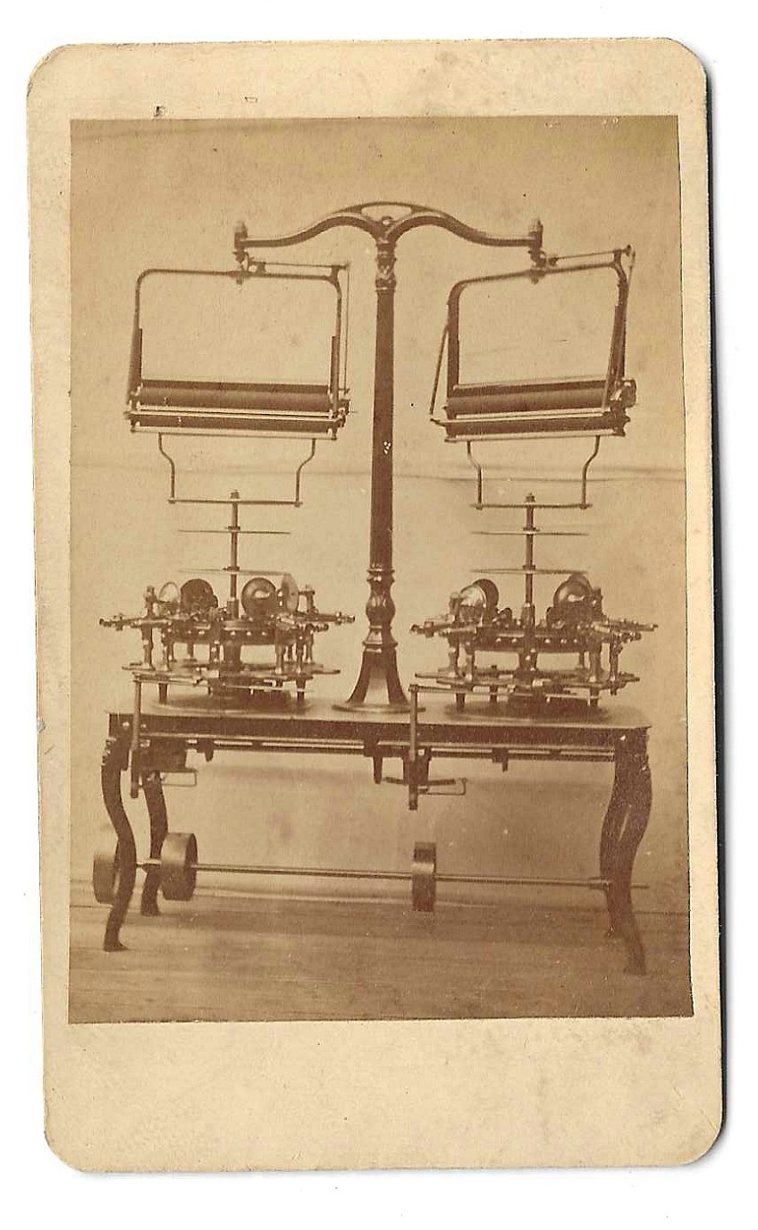 1880s Tompkins Knitting Machine CDV Photo Invention Troy NY Antique ...