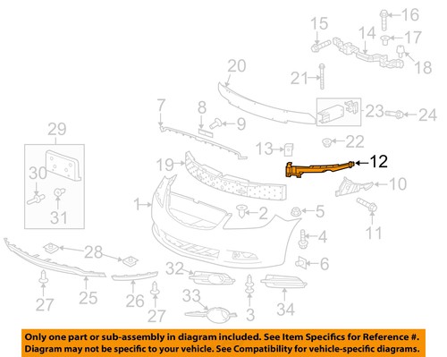 GM OEM 10-13 LaCrosse Bumper Components-Outer Support 22860582 | eBay