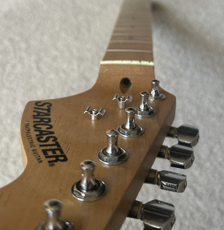 2010 Maple Fender Starcaster Stratocaster Neck 70's Style Headstock ...