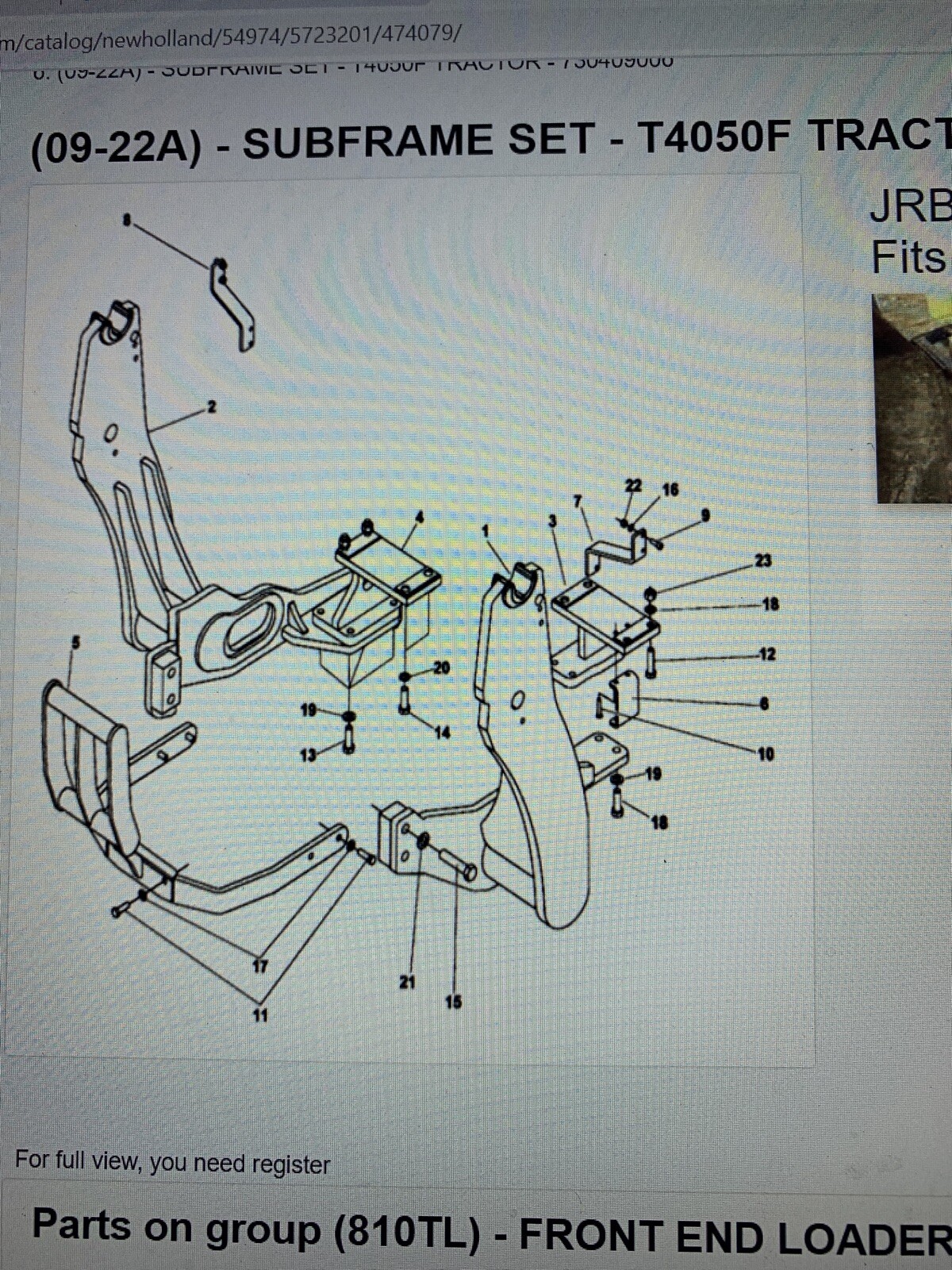 Loader Subframe Mount Brackwts Tractor 10413289 10389696 10413288 ...