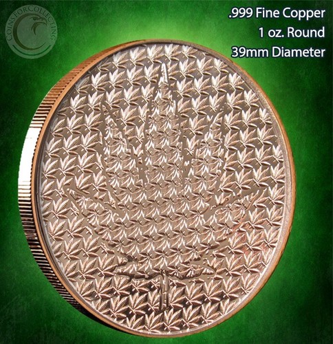"Cannabis - Hidden Leaf" 1 oz .999 Copper Round | eBay.de