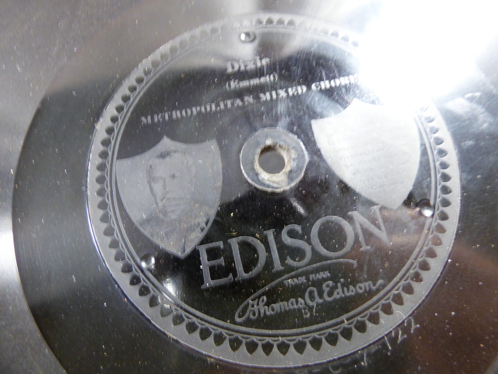 lot 2 Antique 1912-21 Edison Diamond Record Thick Disc Phonograph ...